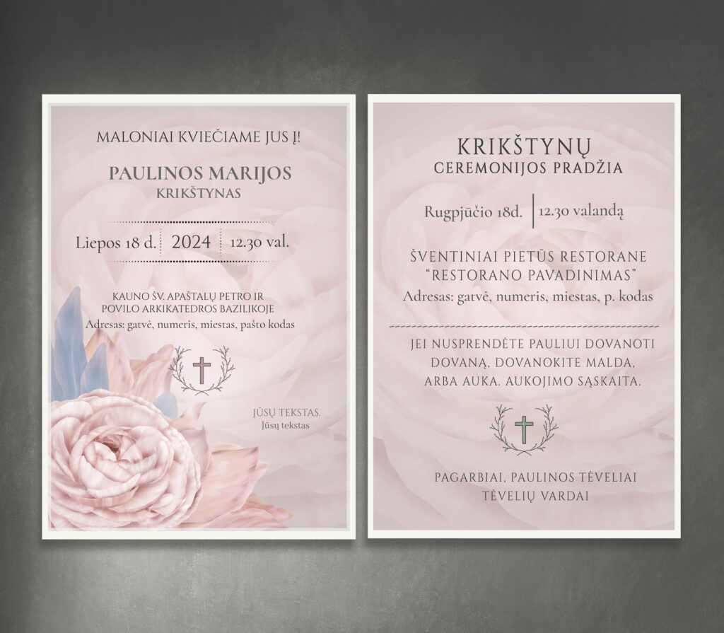 Krikštynų kvietimas #4 - Photo Print House
